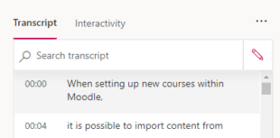 Microsoft Stream Transcript VTT File Cleaner - Technology Enhanced Learning