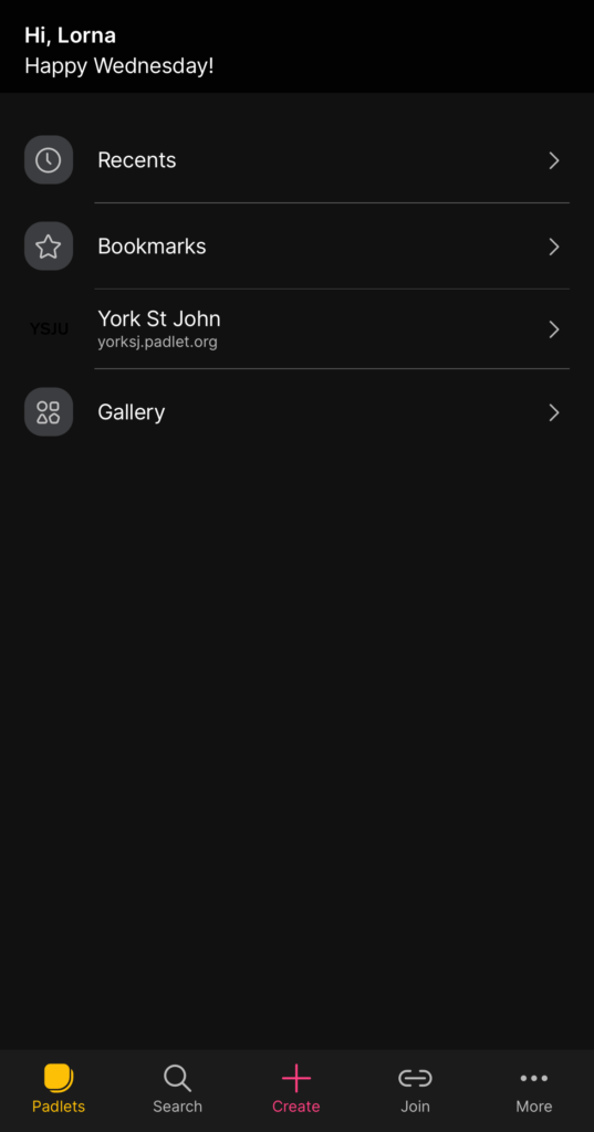 Logging Onto Padlet - Technology Enhanced Learning